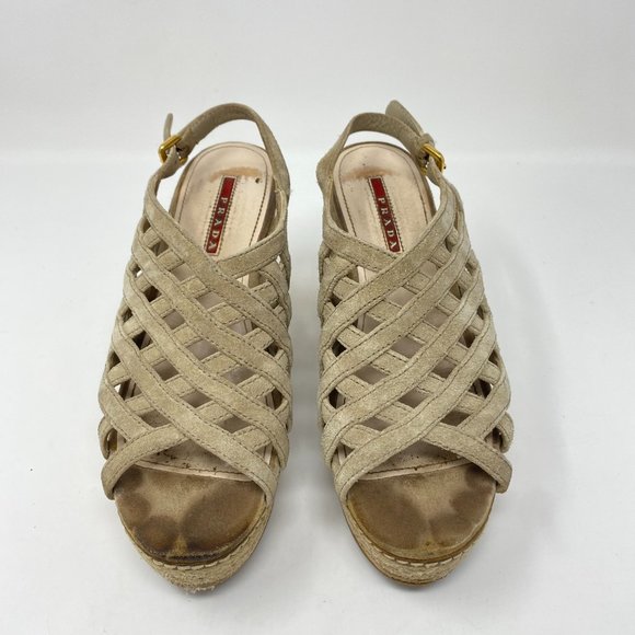 Prada | Shoes | Prada Womens Wedge Espadrilles | Poshmark